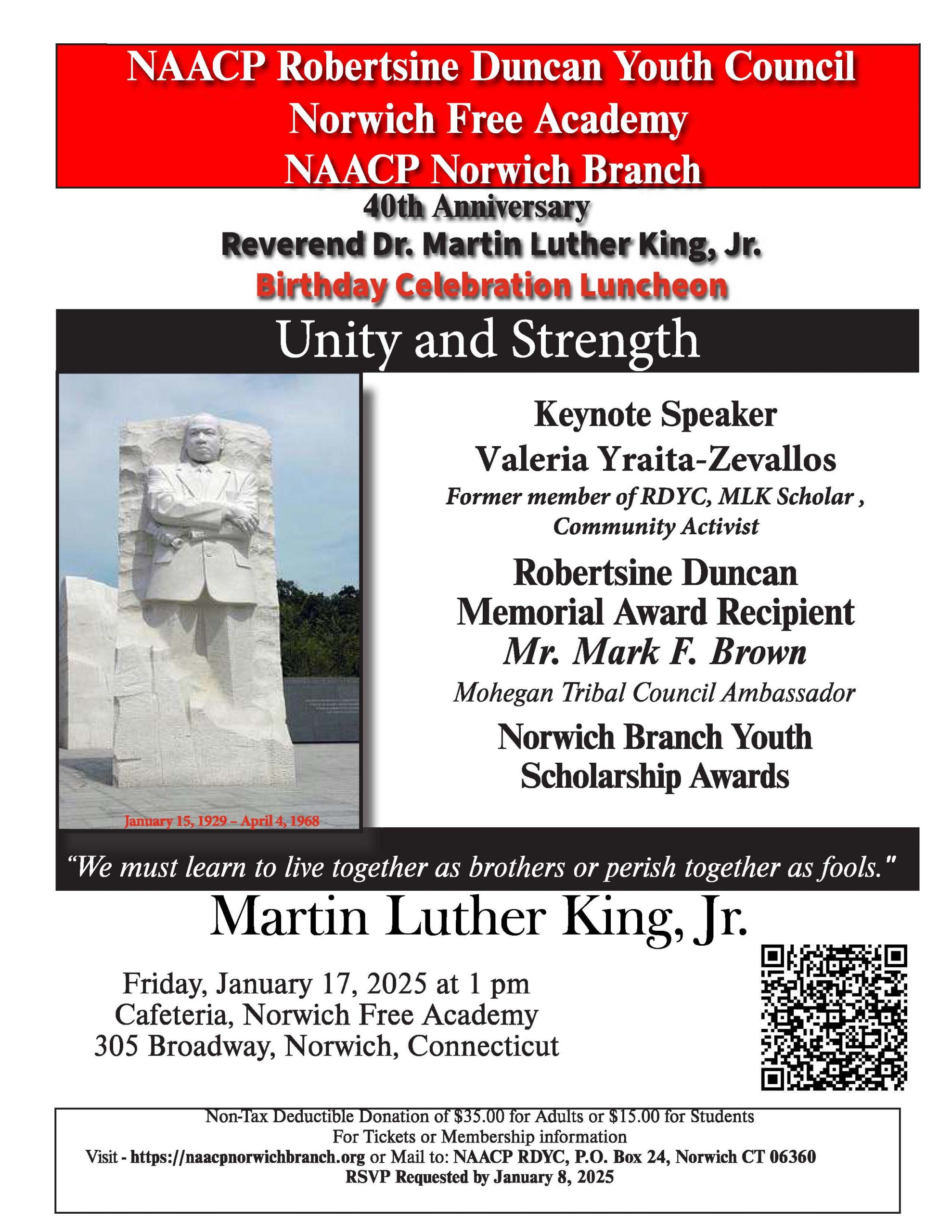 40th Anniversary Rev. Dr. Martin Luther King, Jr. Birthday Celebration ...